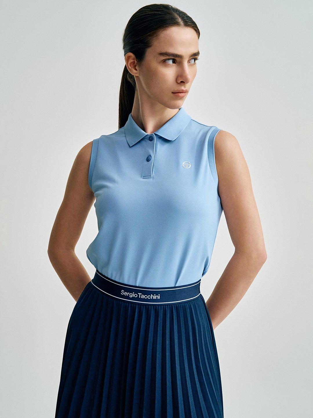 Sergio Tacchini 공식 온라인몰 - W 타키니 플레잉 슬리브리스 폴로 (BLUE)